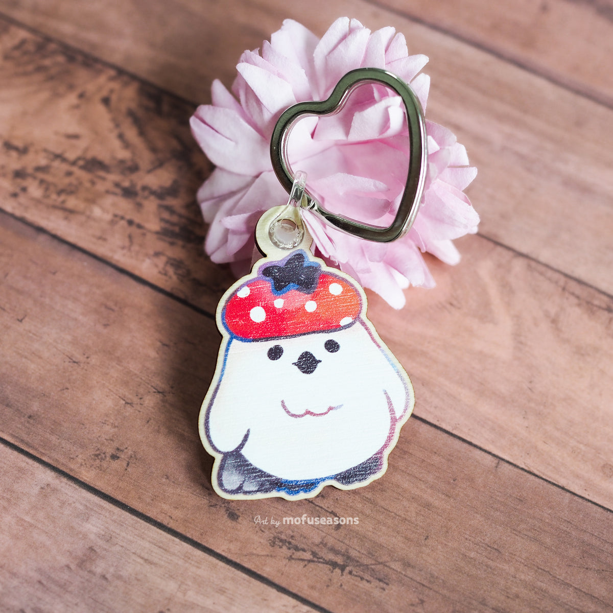 Joyful Plushies: Berry Birdie Wooden Keychain – mofuseasons
