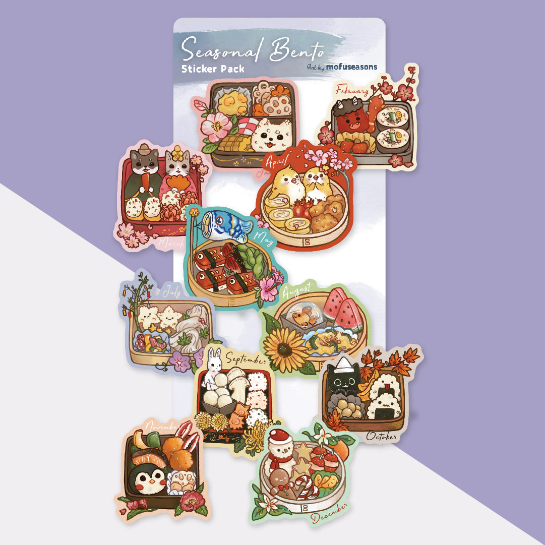 Seasonal Bento Sticker Set – mofuseasons